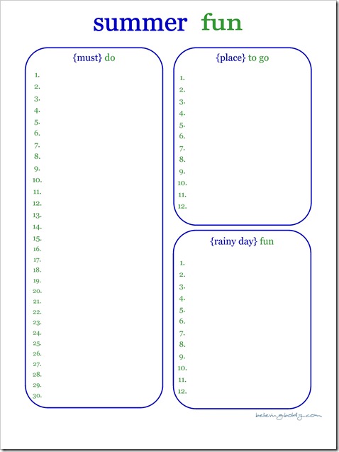 Summer Planner {Free Printable} - 24/7 Moms