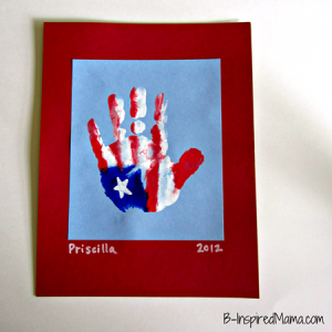 Flag Handprint Fun - 24/7 Moms