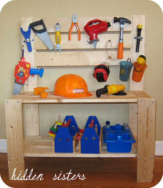 DIY Child's Work Bench - 24/7 Moms