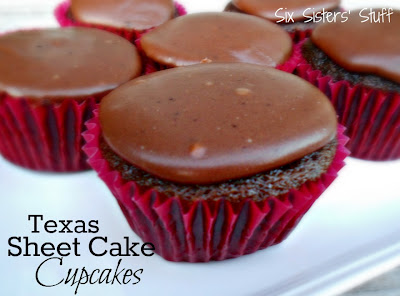 Texas Sheet Cake Cupcakes - 24/7 Moms