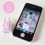 Monogrammed iPhone Charger Labels - Free Printables - 24/7 Moms
