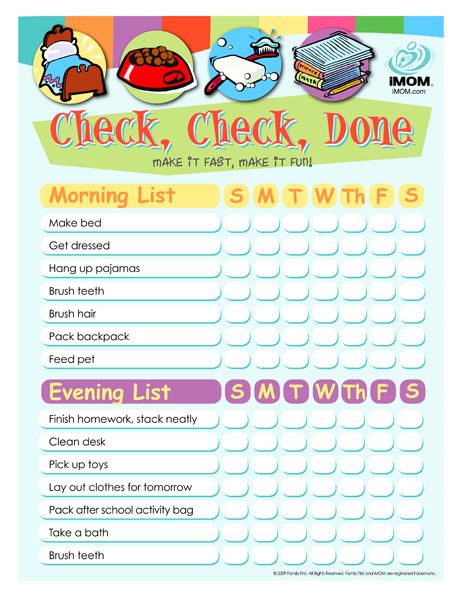 No More Did You's? With This Free Kids Check List - 24/7 Moms