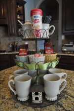 MOM Tip: Use a Tiered Stand to Make a Coffee Caddy - 24/7 Moms