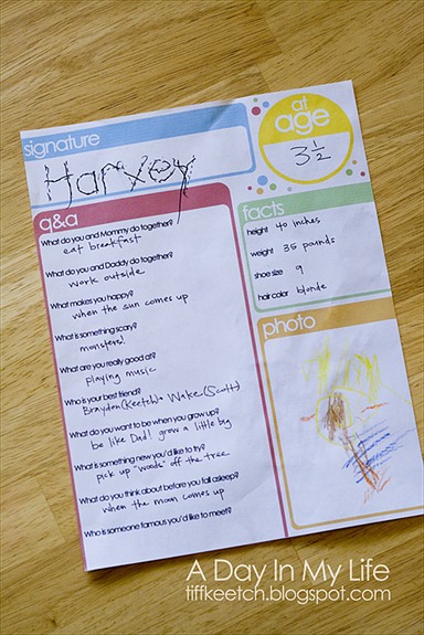 A Day In My Life Free Printable - 24/7 Moms