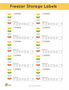 Free Freezer Storage Label Printables - 24/7 Moms