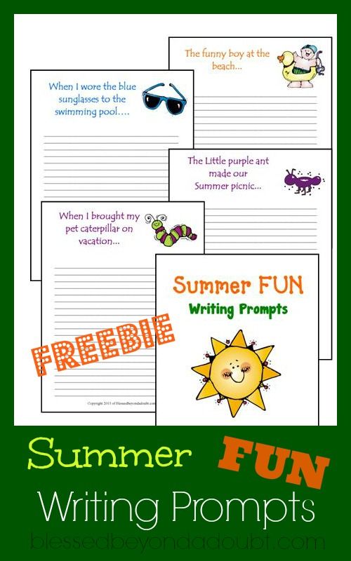Free Summer Writing Prompt Printables - 24/7 Moms