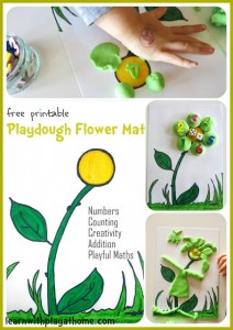 Free Playdough Flower Mat Printable - 24/7 Moms