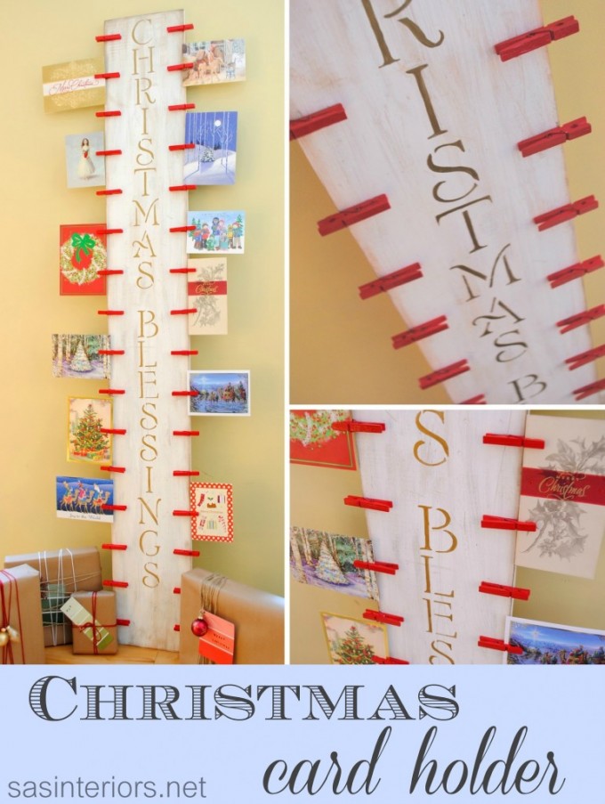 DIY Christmas Card Holder - 24/7 Moms
