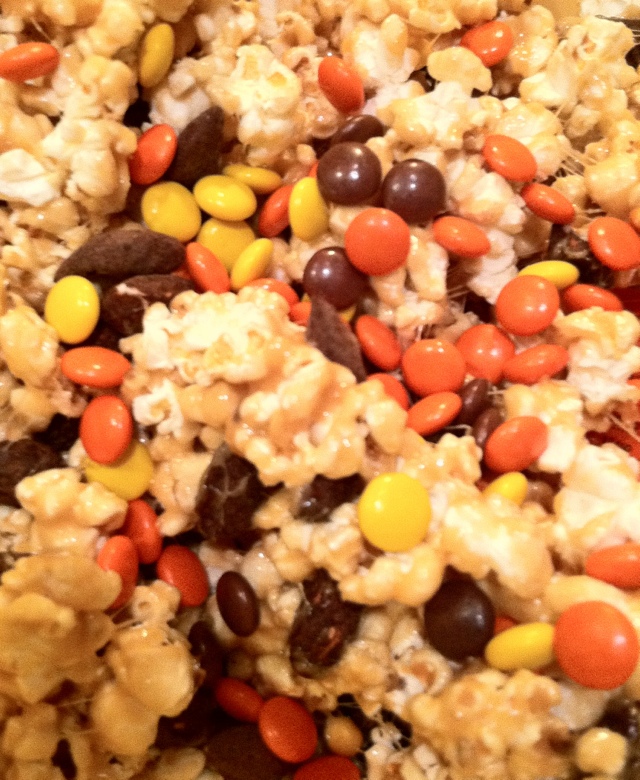Delicious Reese’s Pieces Almond Popcorn Snack - 24/7 Moms