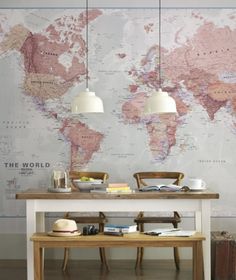 7 Decorating Ideas With Maps - 24/7 Moms