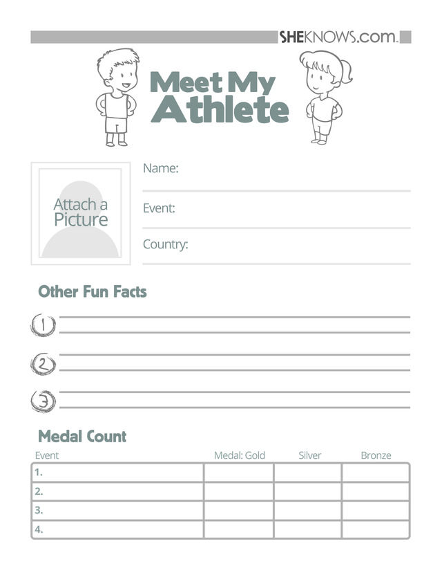 Free Winter Olympics Printables - 24/7 Moms