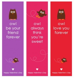 Free Owl Valentines Bookmark Printables - 24/7 Moms