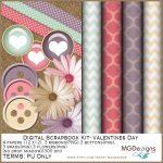 Free Valentines Day Digital Scrapbook Kit - 24/7 Moms