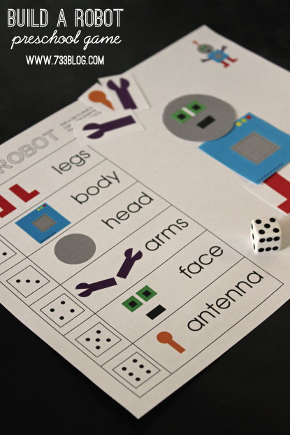 Free Build A Robot Preschool Game Printable - 24/7 Moms