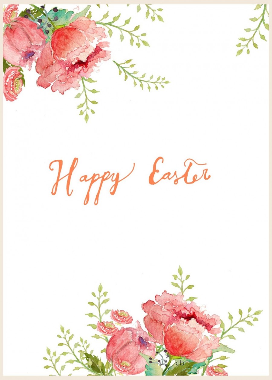 Free Watercolor Easter Printable - 24/7 Moms