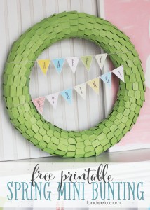 Free Spring Mini Bunting Printable - 24/7 Moms