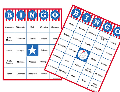 Free United States of Bingo Printables - 24/7 Moms