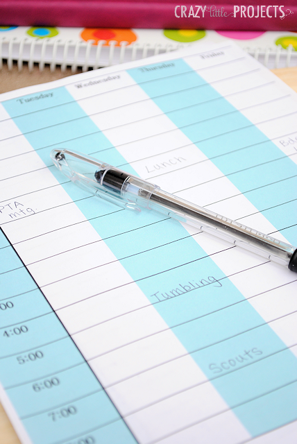 Free Planner Page Printable - 24/7 Moms