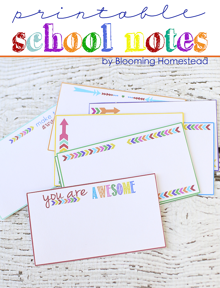 Free School Note Printables - 24/7 Moms