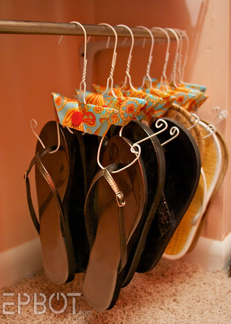 MOM Tip: DIY Flip Flop Storage - 24/7 Moms