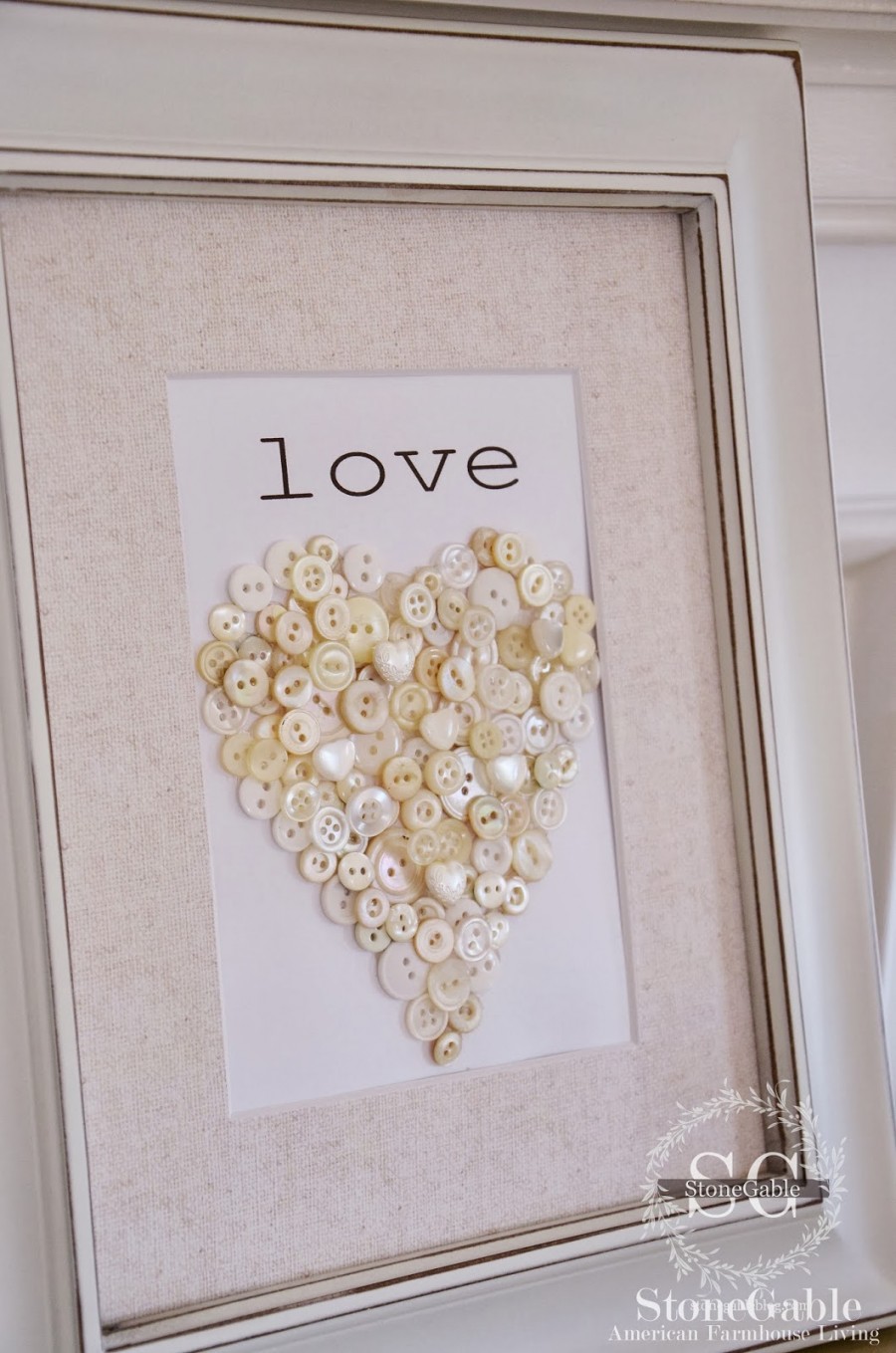 DIY Button Heart Art for Valentines Day - 24/7 Moms