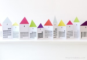 Free Monthly Calendar Houses Printable - 24/7 Moms