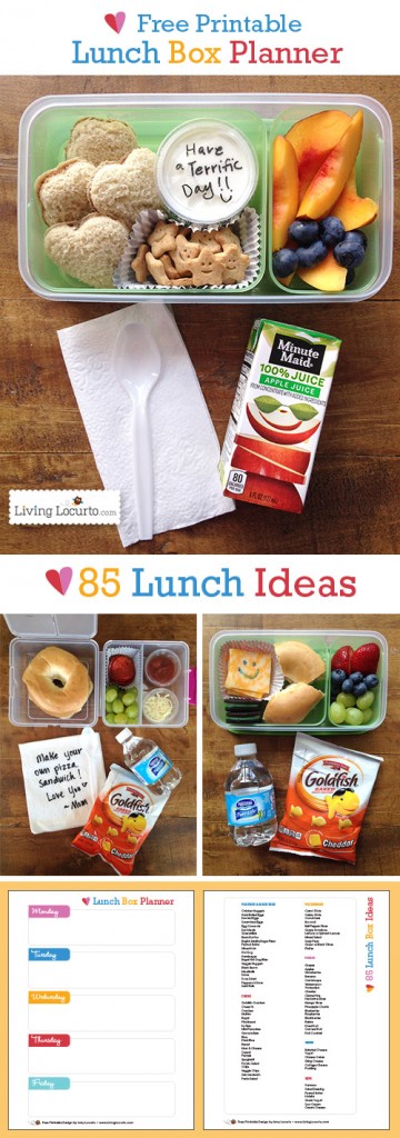 Free Lunch Box Planner Printable - 24/7 Moms