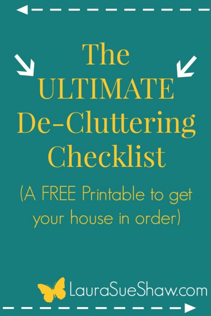 Free De-Cluttering Checklist Printable - 24/7 Moms