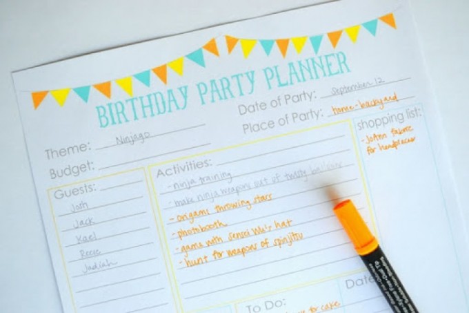 Free Birthday Party Planning Printable - 24/7 Moms