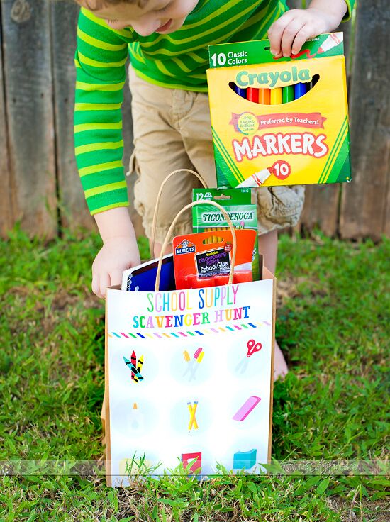 Free School Supply Scavenger Hunt Printable - 24/7 Moms