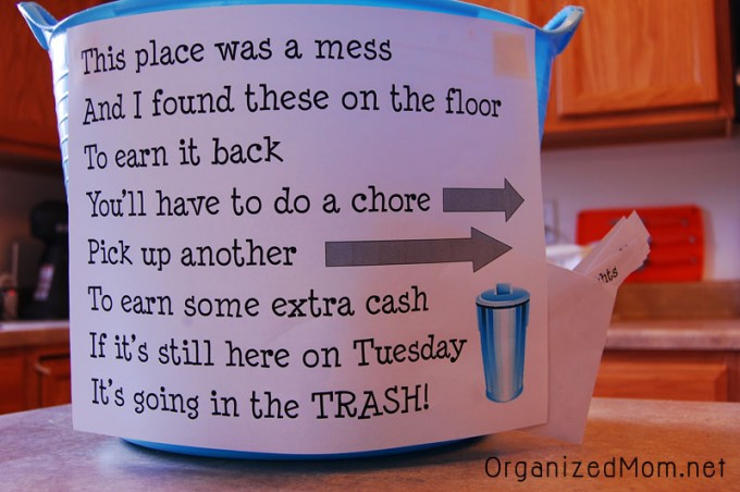 Solution for Kids Messes Free Printable - 24/7 Moms