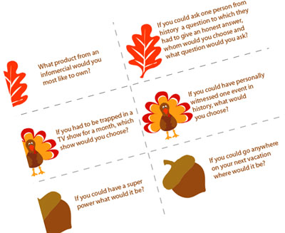 Free Thanksgiving Dinner Conversation Starter Printables - 24/7 Moms