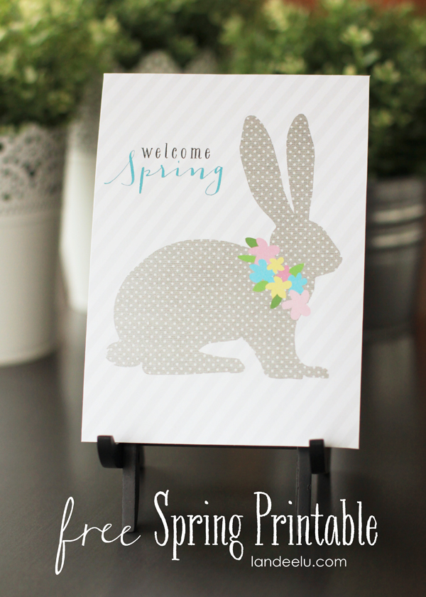 Free Welcome Spring Bunny Printable - 24/7 Moms