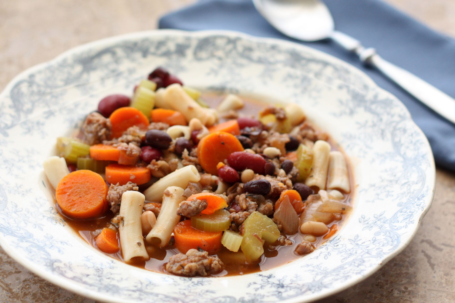 3 Bean Minestrone Soup Recipe - 24/7 Moms