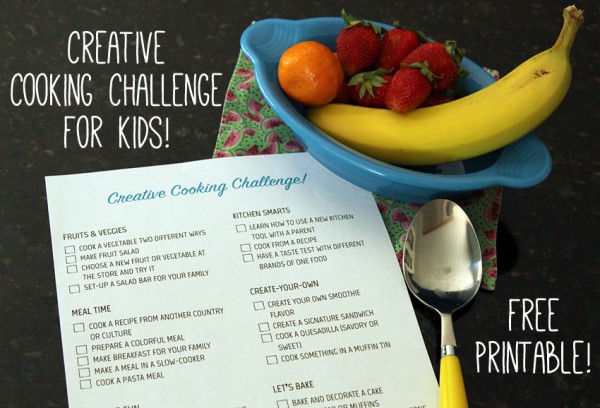 Free Creative Kids Cooking Challenge Printables - 24/7 Moms