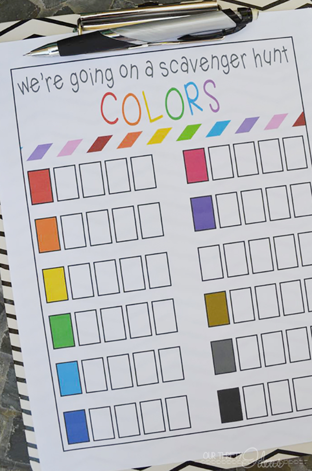 Free Summer Color Scavenger Hunt Printable - 24/7 Moms