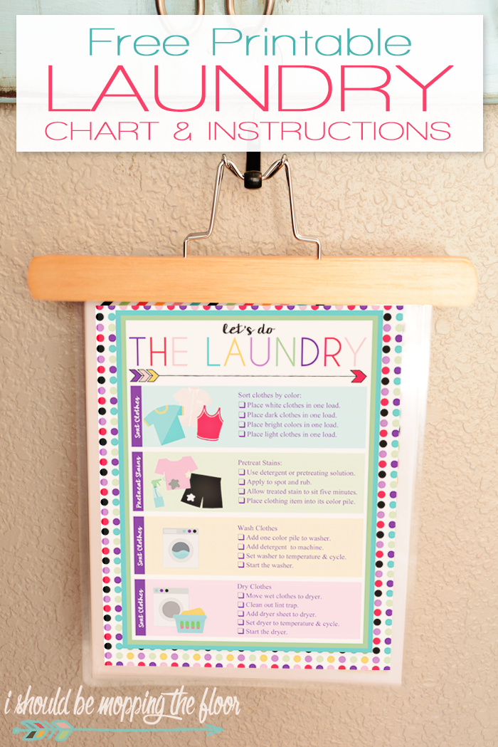 Free Laundry Chart Printable - 24/7 Moms