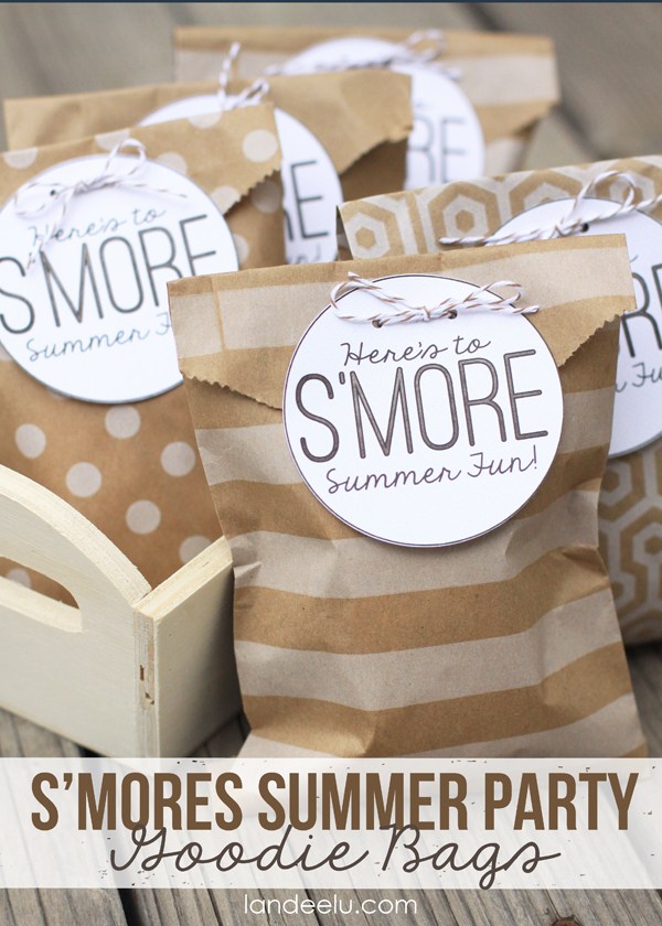 Free S'mores Summer Party Goodie Bag Printables - 24/7 Moms