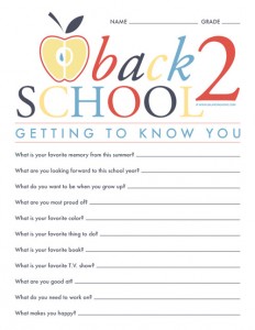 Free Back 2 School Getting to Know You Printable - 24/7 Moms