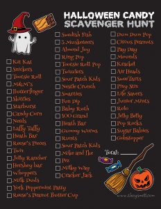 Free Halloween Candy Scavenger Hunt Printable - 24/7 Moms