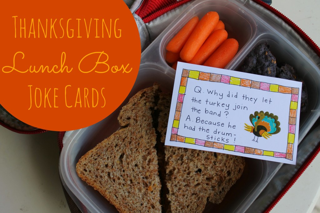 Free Thanksgiving Lunch Box Joke Card Printables - 24/7 Moms