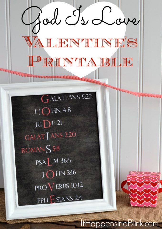 Free God Is Love Valentine’s Day Printable - 24/7 Moms