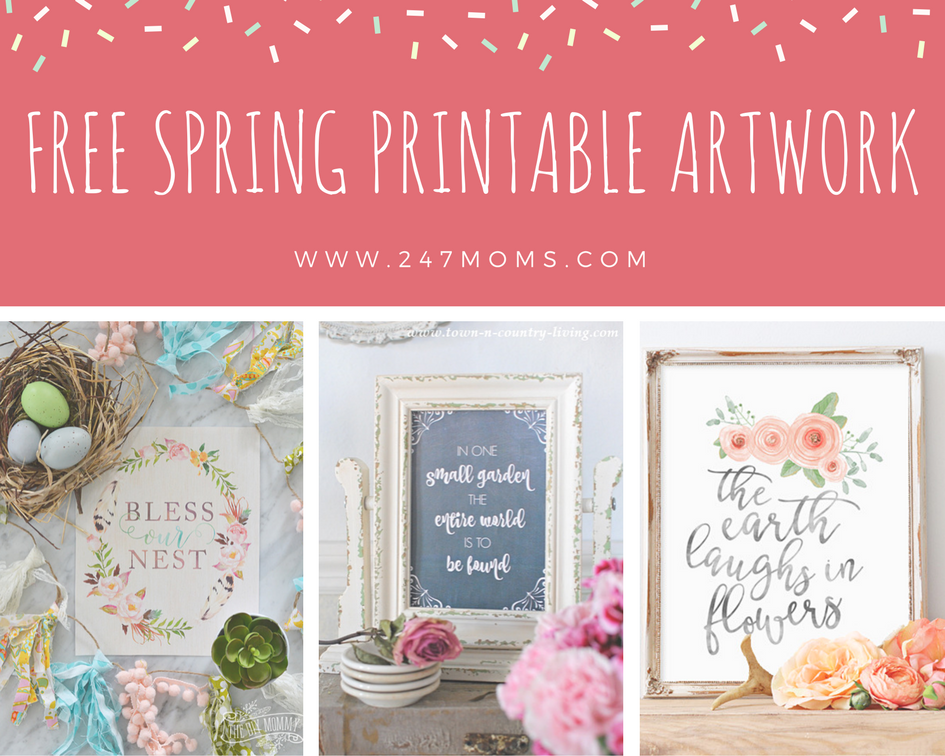 Free Spring Printable Artwork - 24/7 Moms