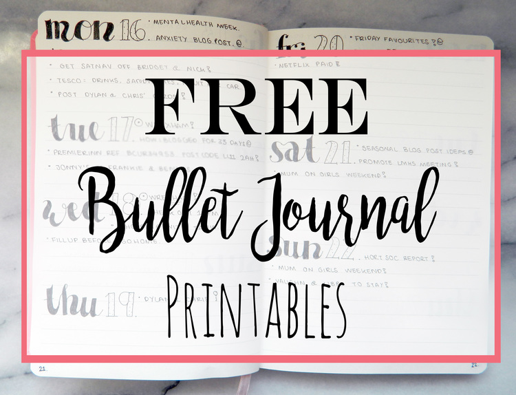 FREE Bullet Journal Ideas & Prinatbles - 24/7 Moms