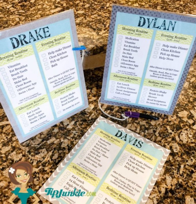 Summer Chore Chart and Schedule for Teens (Free Download) - 24/7 Moms