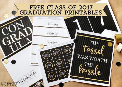 Free Class of 2017 Graduation Printables - 24/7 Moms