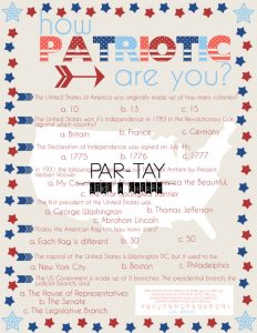 Free 4th of July Party Game Quiz Printable - 24/7 Moms