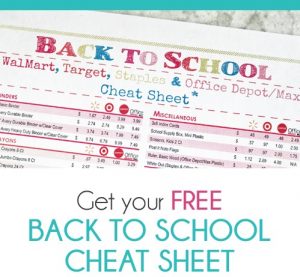 Back to School Cheat Sheet - 24/7 Moms