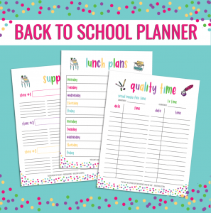 Free Back to School Planner Printable - 24/7 Moms