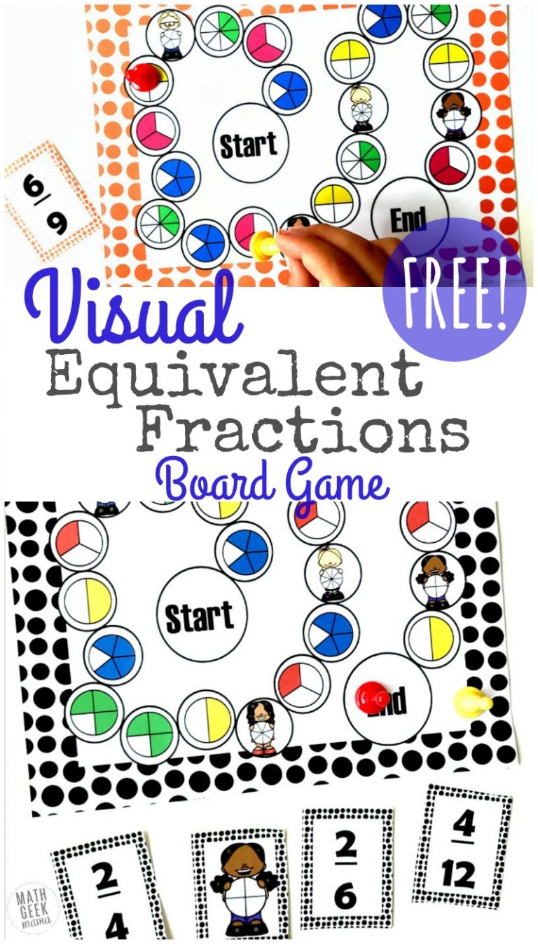 Free Equivalent Fractions Board Game Printable - 24/7 Moms